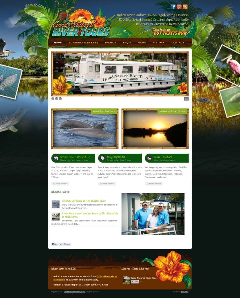 Good Natured River Tours Branding & Website | BoldWater Marine Art ...